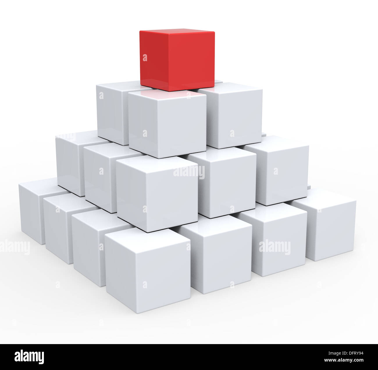 Leader at top of pyramid Cut Out Stock Images & Pictures - Alamy