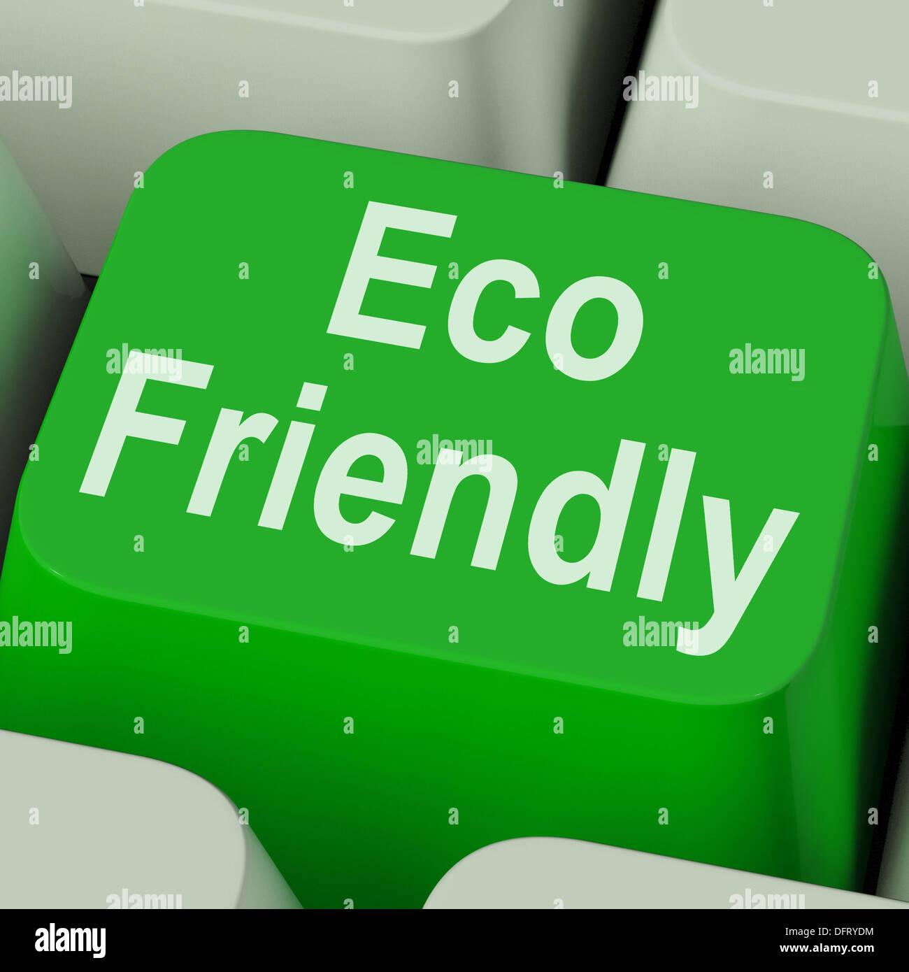 Eco Friendly Key Showing Green And Environmentally Efficient Stock ...