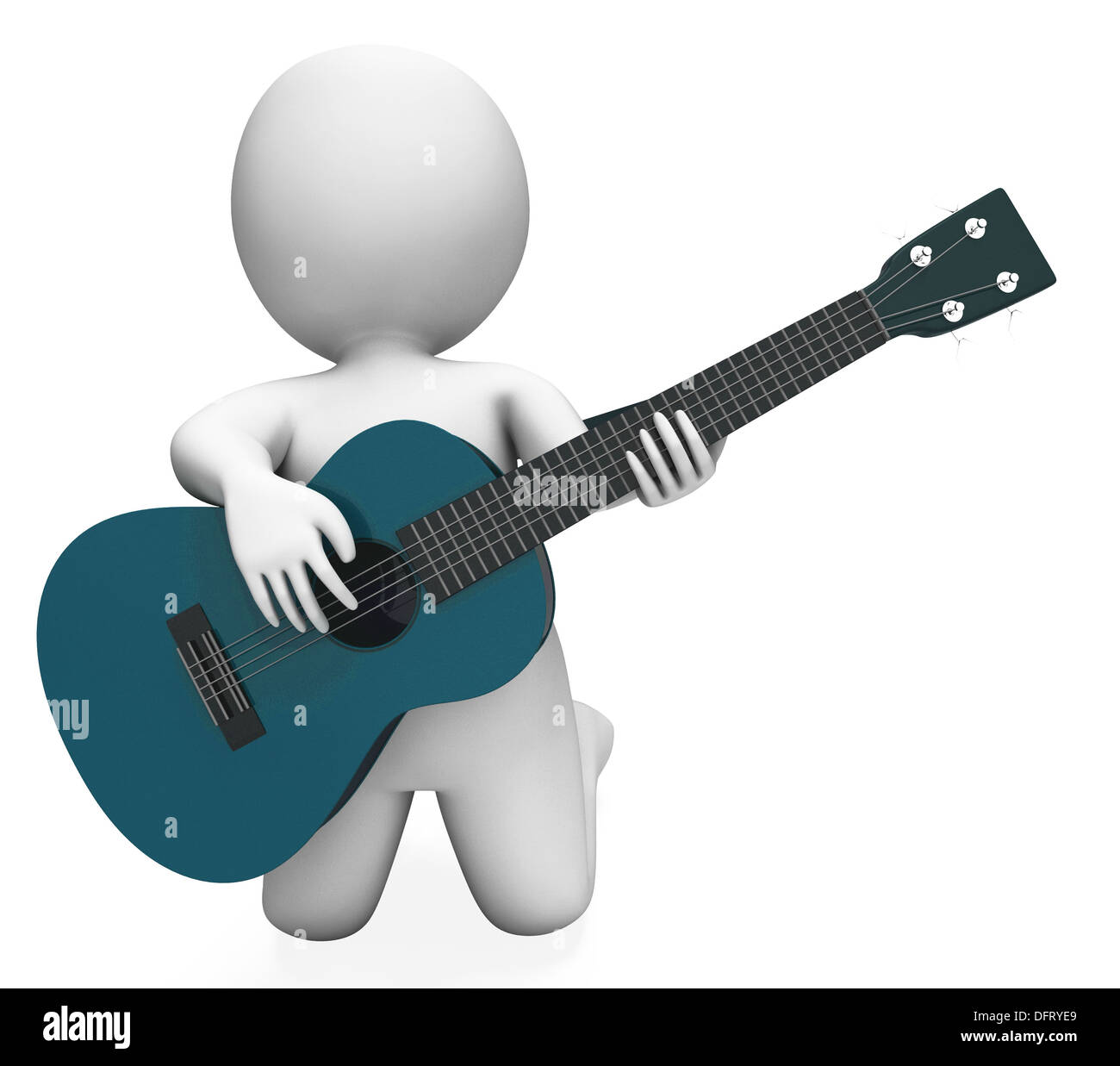 Guitarist Performer Showing Acoustic Guitars Music And Performance ...