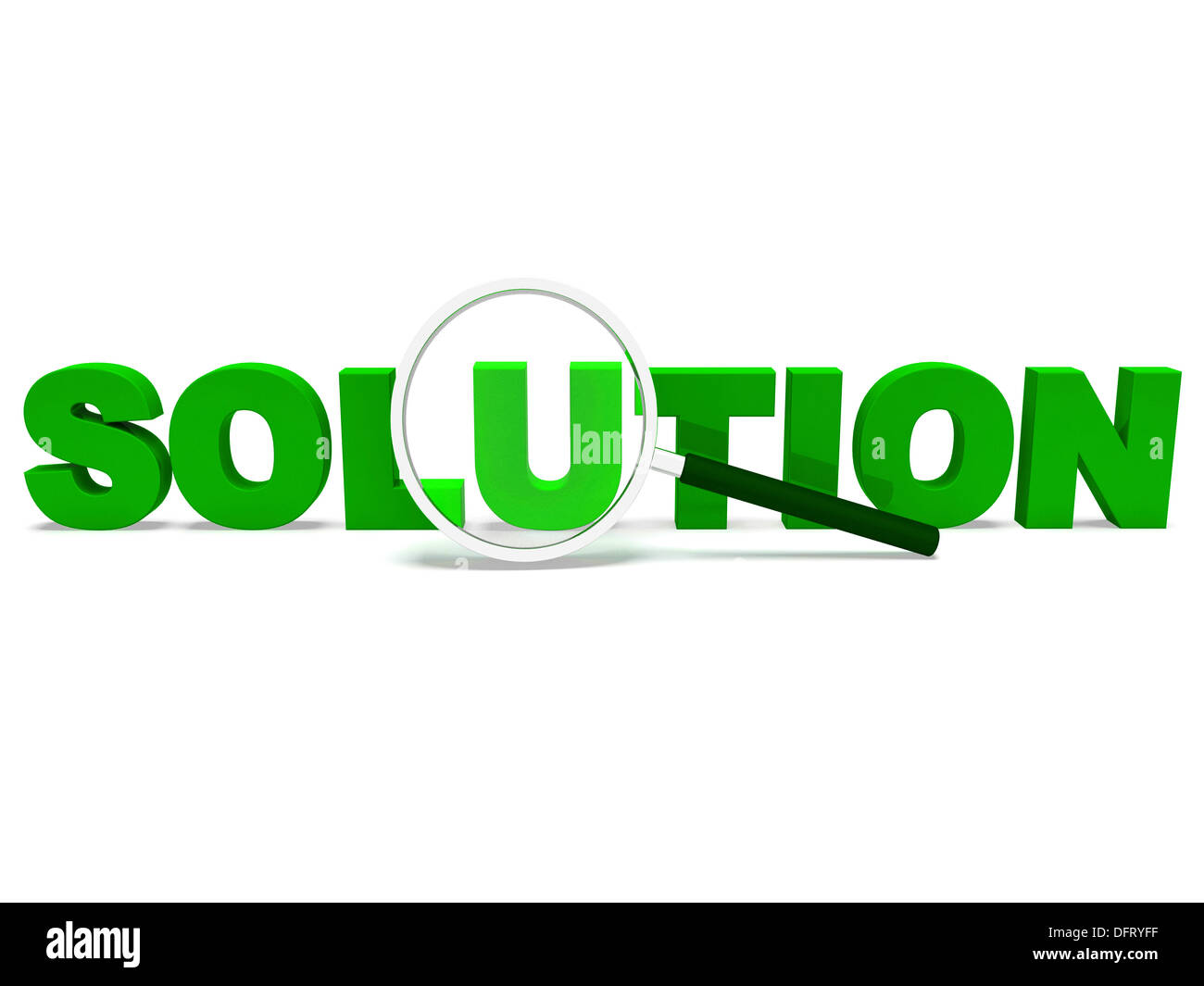 Solution Word Showing Solve Resolve Succeed And Solved Stock Photo - Alamy