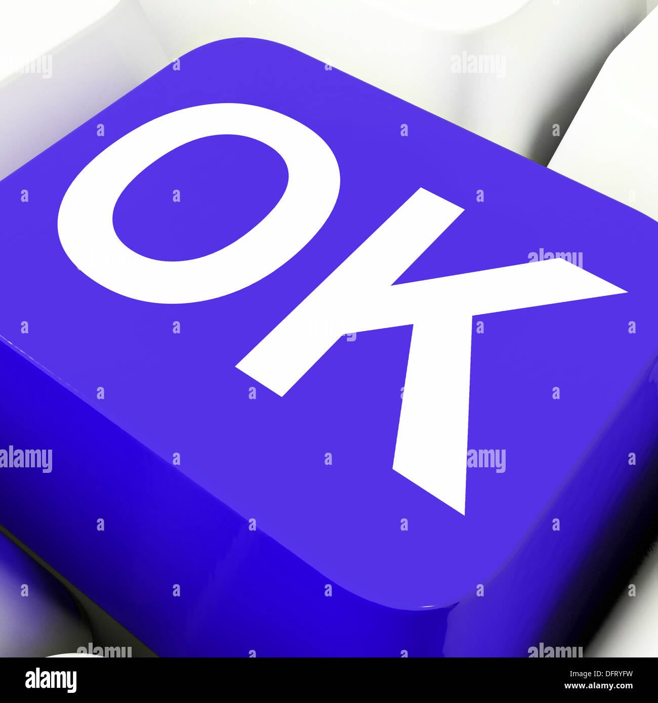 Ok Key Meaning Approved Correct Or Passed Stock Photo - Alamy