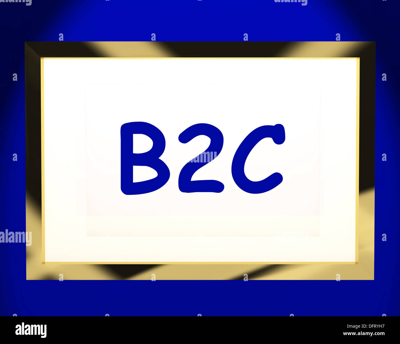 B2c On Screen Showing Business To Customers Or Consumers Stock Photo ...