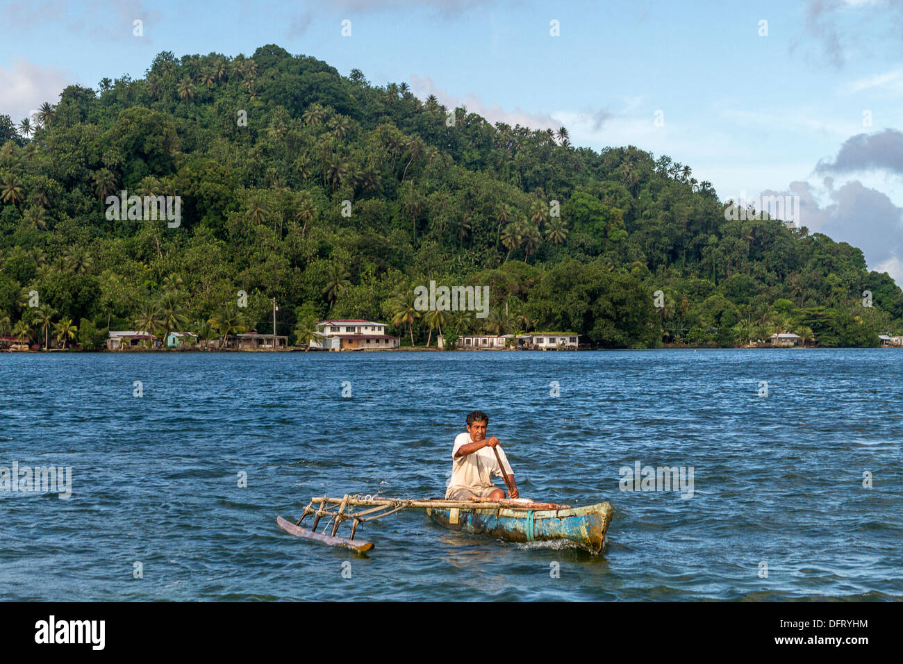 Micronesia outrigger hi-res stock photography and images - Alamy