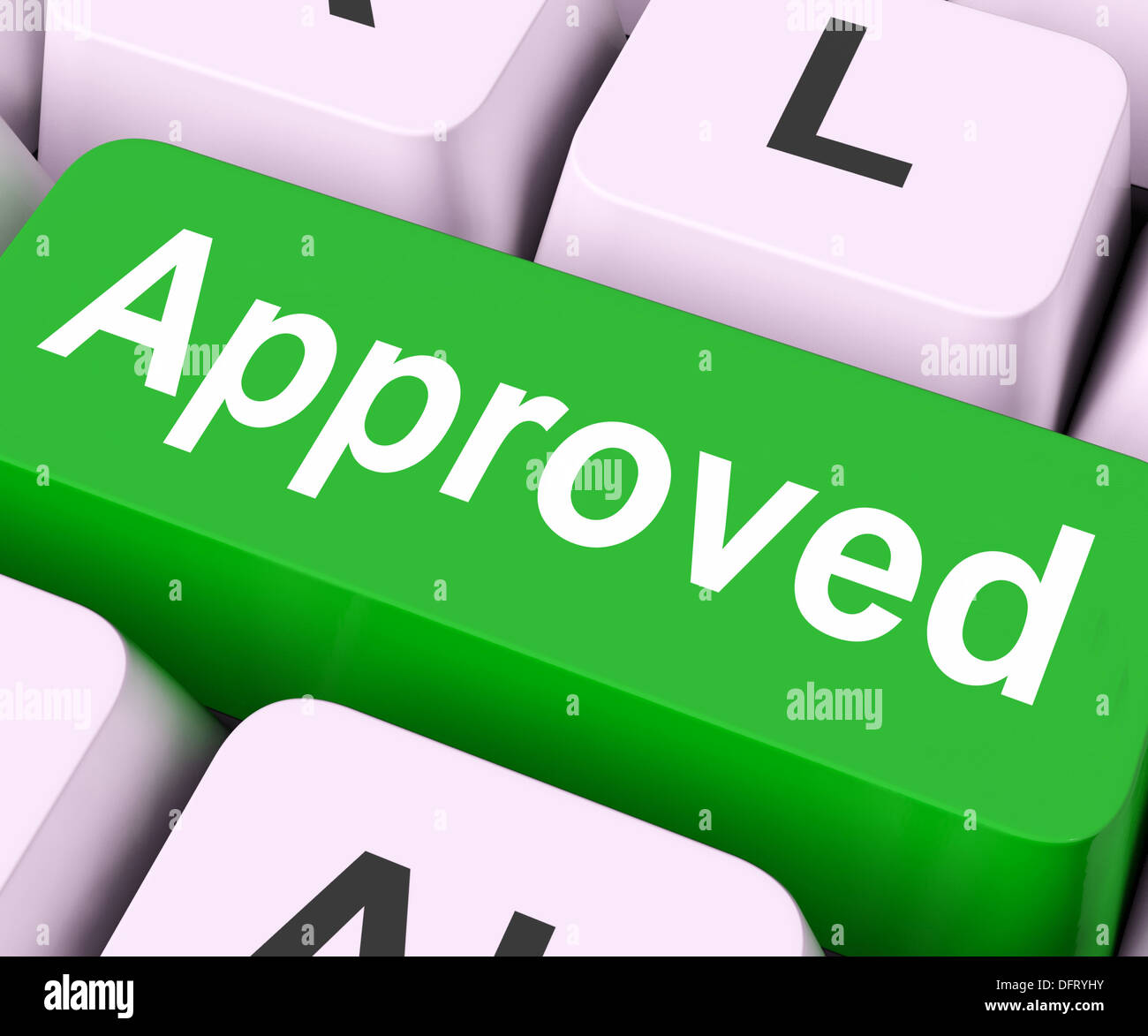 Approved Key On Keyboard Meaning Standard Accepted Or Sanctioned Stock ...