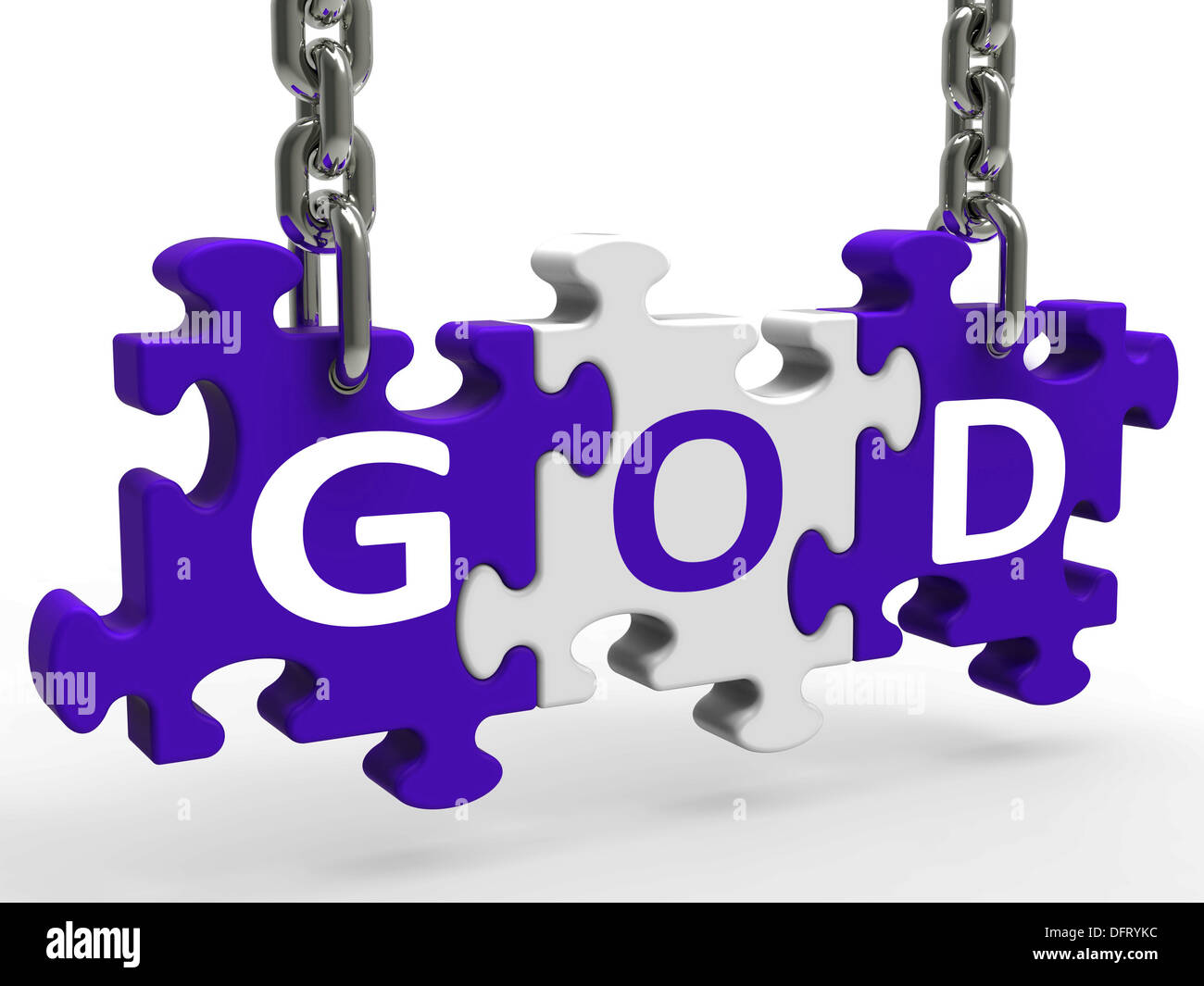 God On Puzzle Showing Prayers Gods Or Religion Stock Photo - Alamy