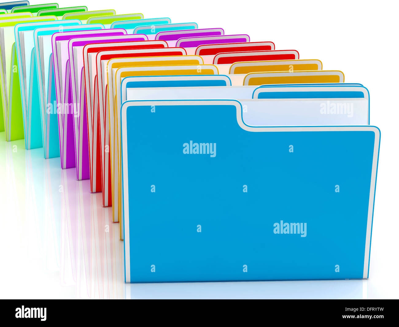 Folders Showing Organising Documents Filing And Reports Stock Photo - Alamy