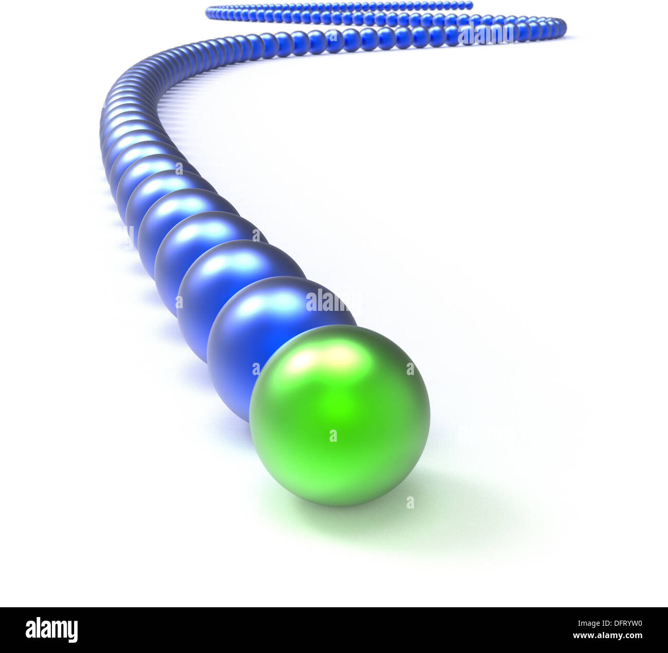 Leading Metallic Balls In Chain Shows Leadership And Vision Stock Photo ...