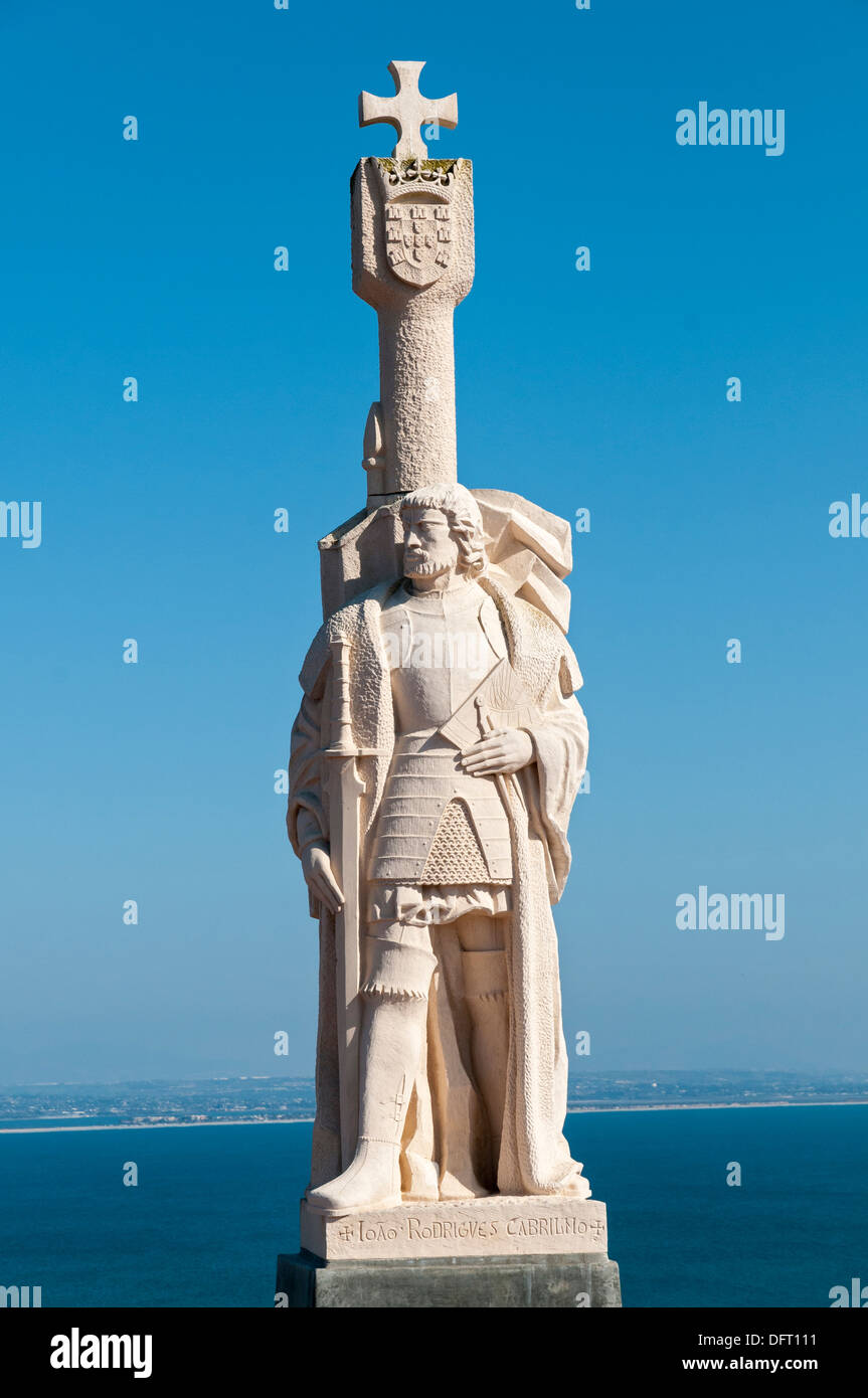 California, San Diego, Cabrillo National Monument, statue of Juan ...