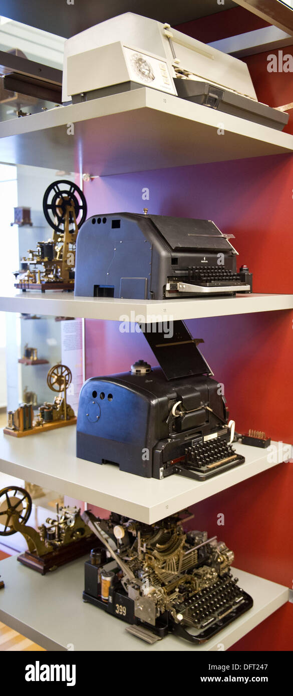 Berlin, Germany. 07th Oct, 2013. Various telegraphs are exhibited at ...