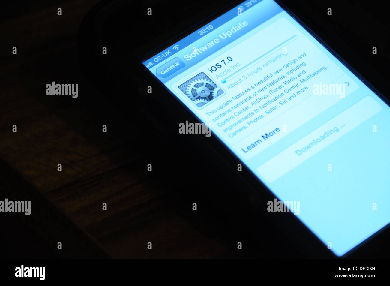 Ios 7 update Stock Photo - Alamy