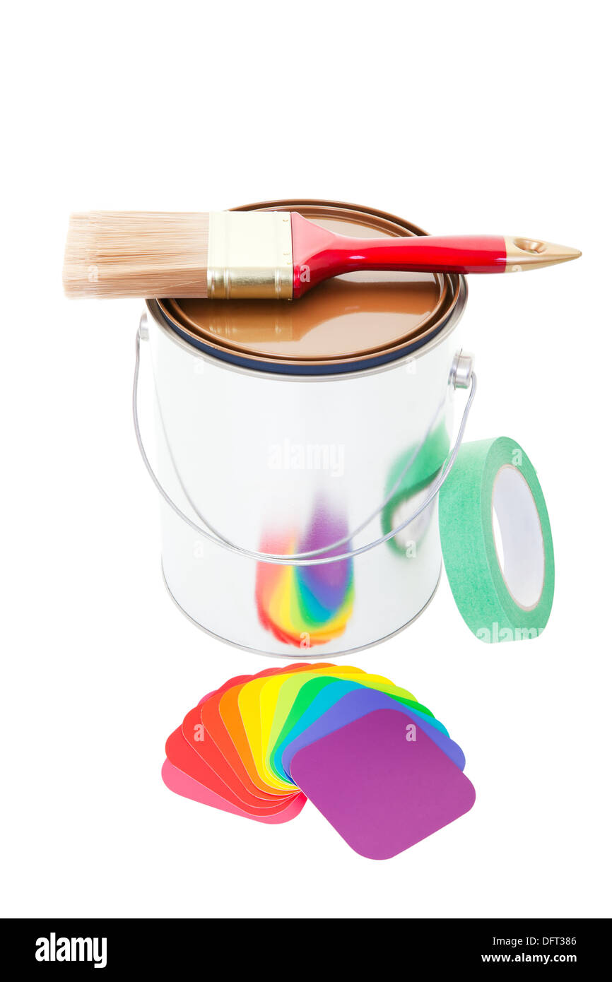 Can pink paint isolated Cut Out Stock Images & Pictures - Alamy