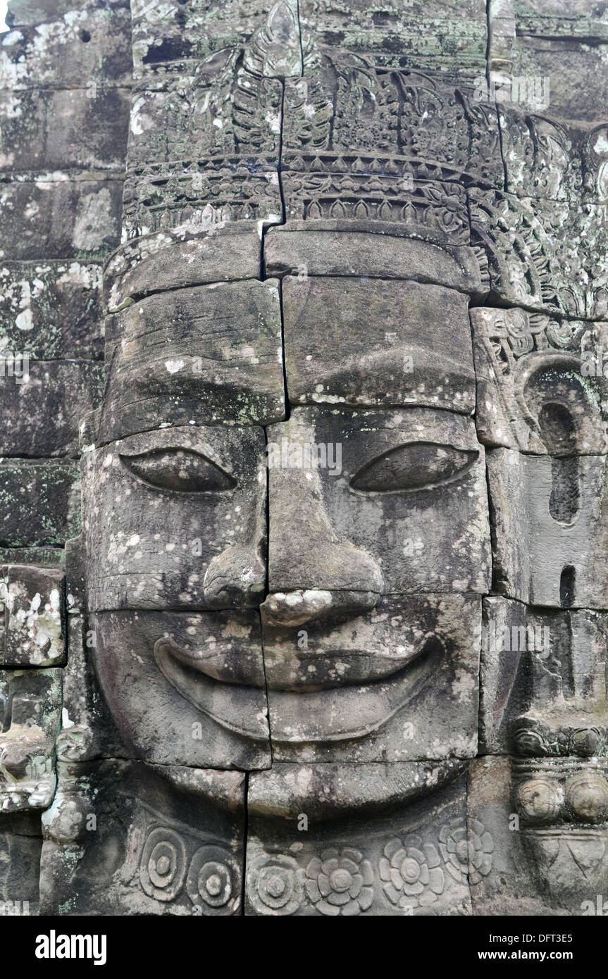 Stone heads, Bayon, Angkor Wat, Cambodia Stock Photo - Alamy