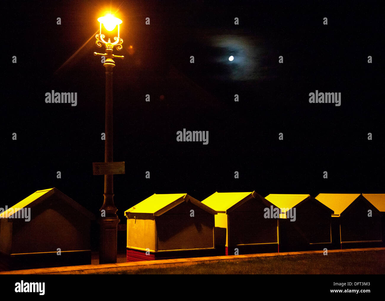 Empty promenade illuminated street hi-res stock photography and images ...