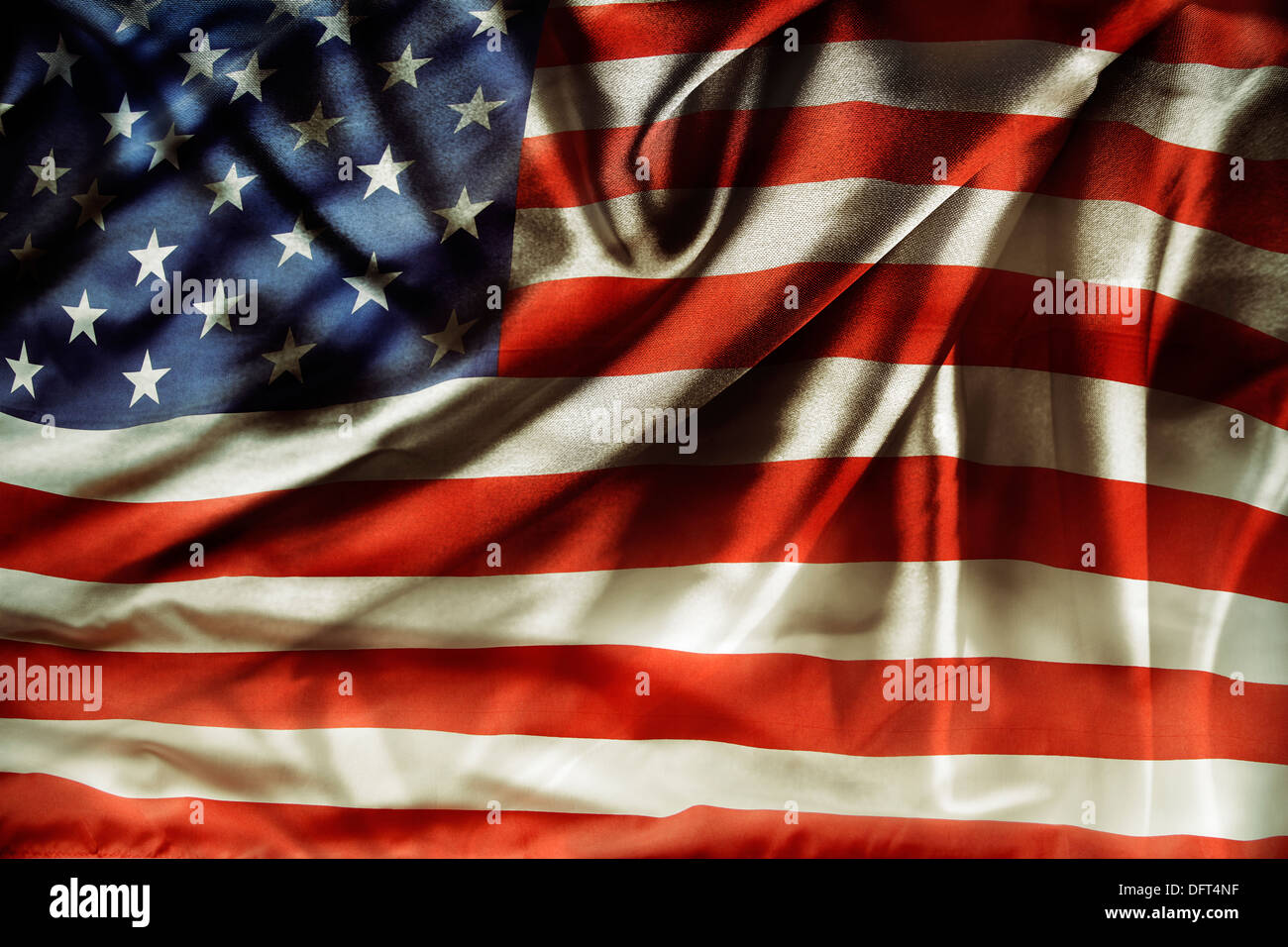 Closeup of ruffled American flag Stock Photo - Alamy