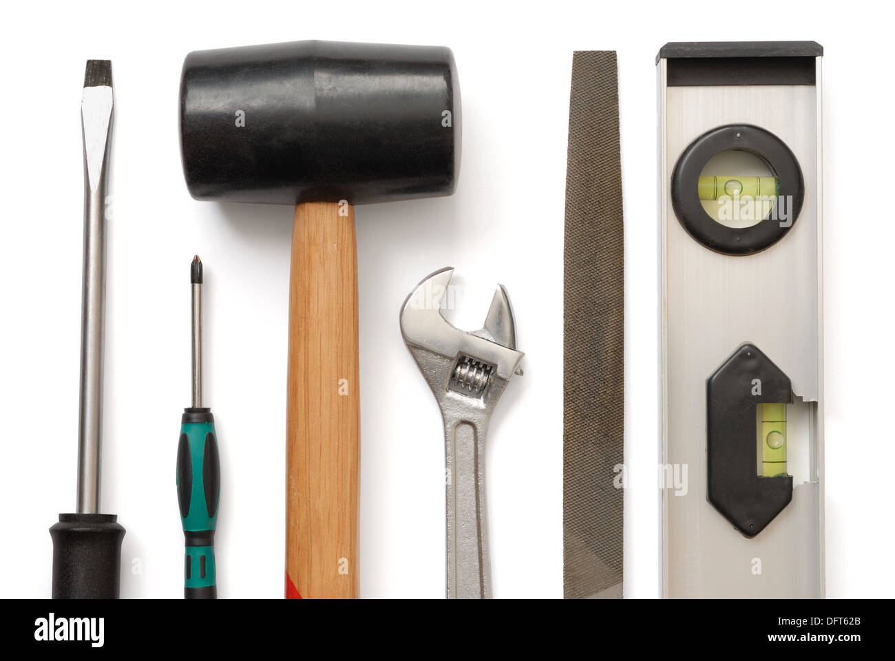 Set of tools on white background Stock Photo - Alamy