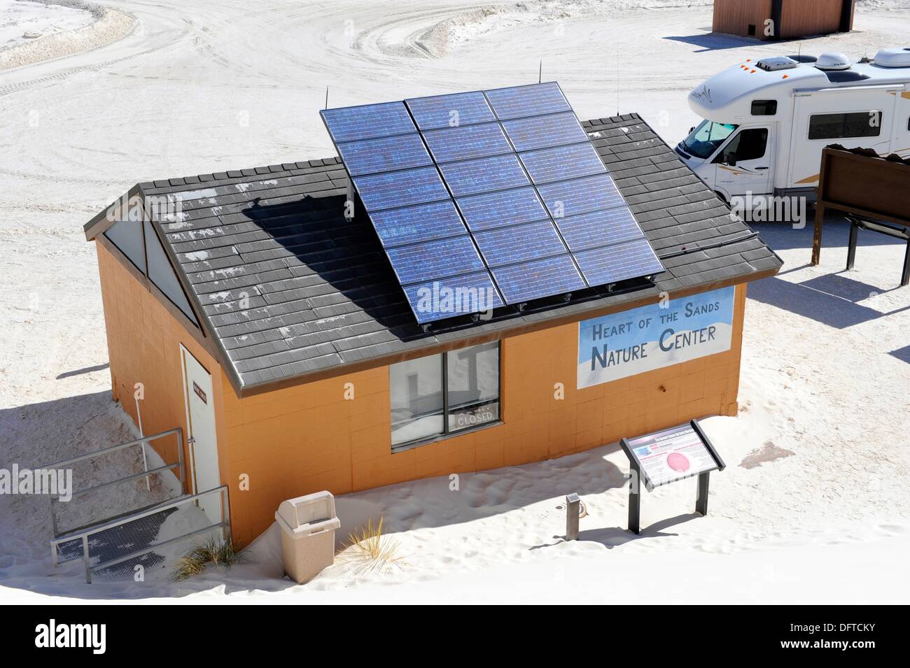 Solar Panel on building White Sands National Monument New Mexico Stock ...