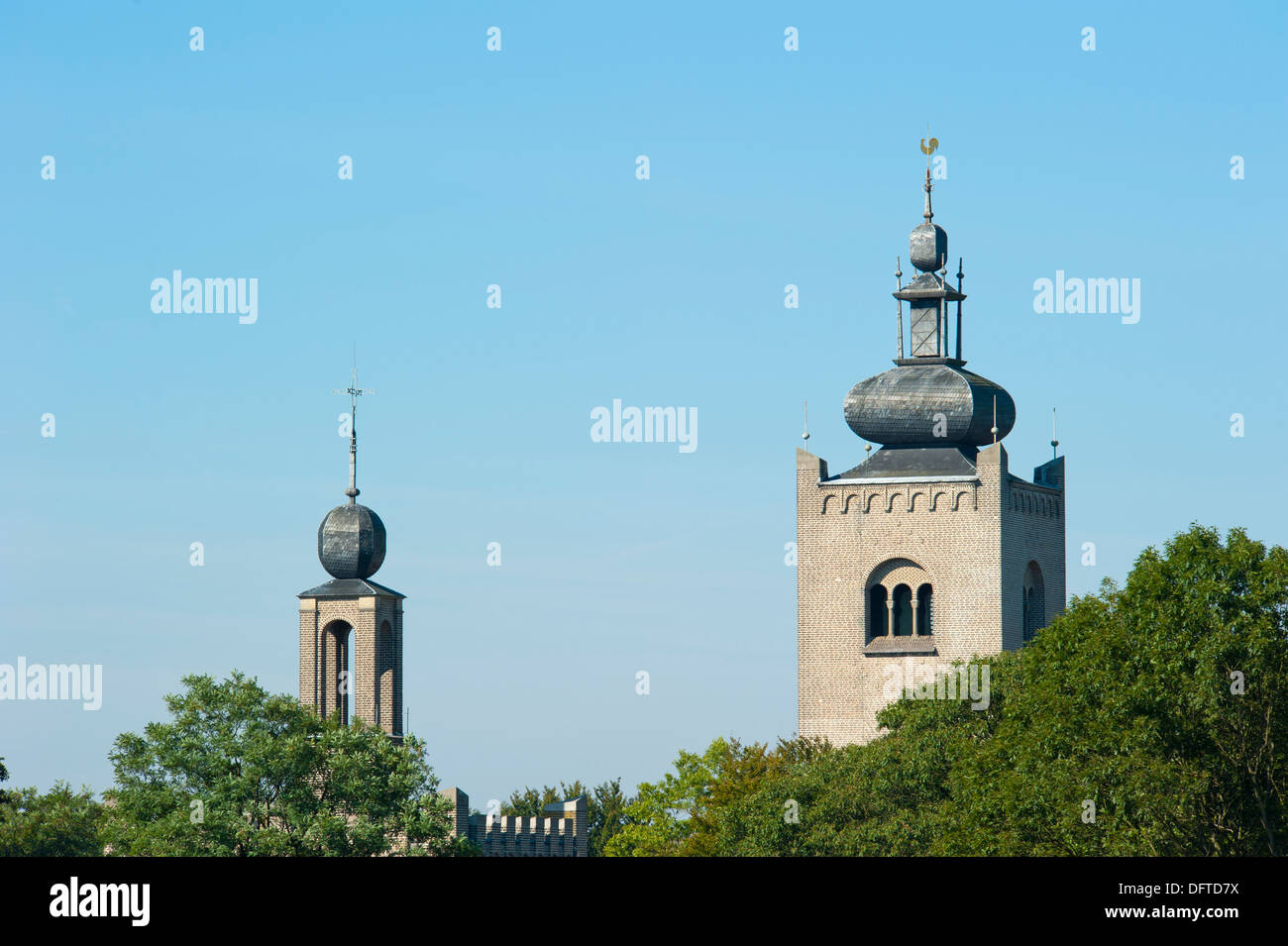 Historic towers of the monastery of the Order of the Holy Cross at ...