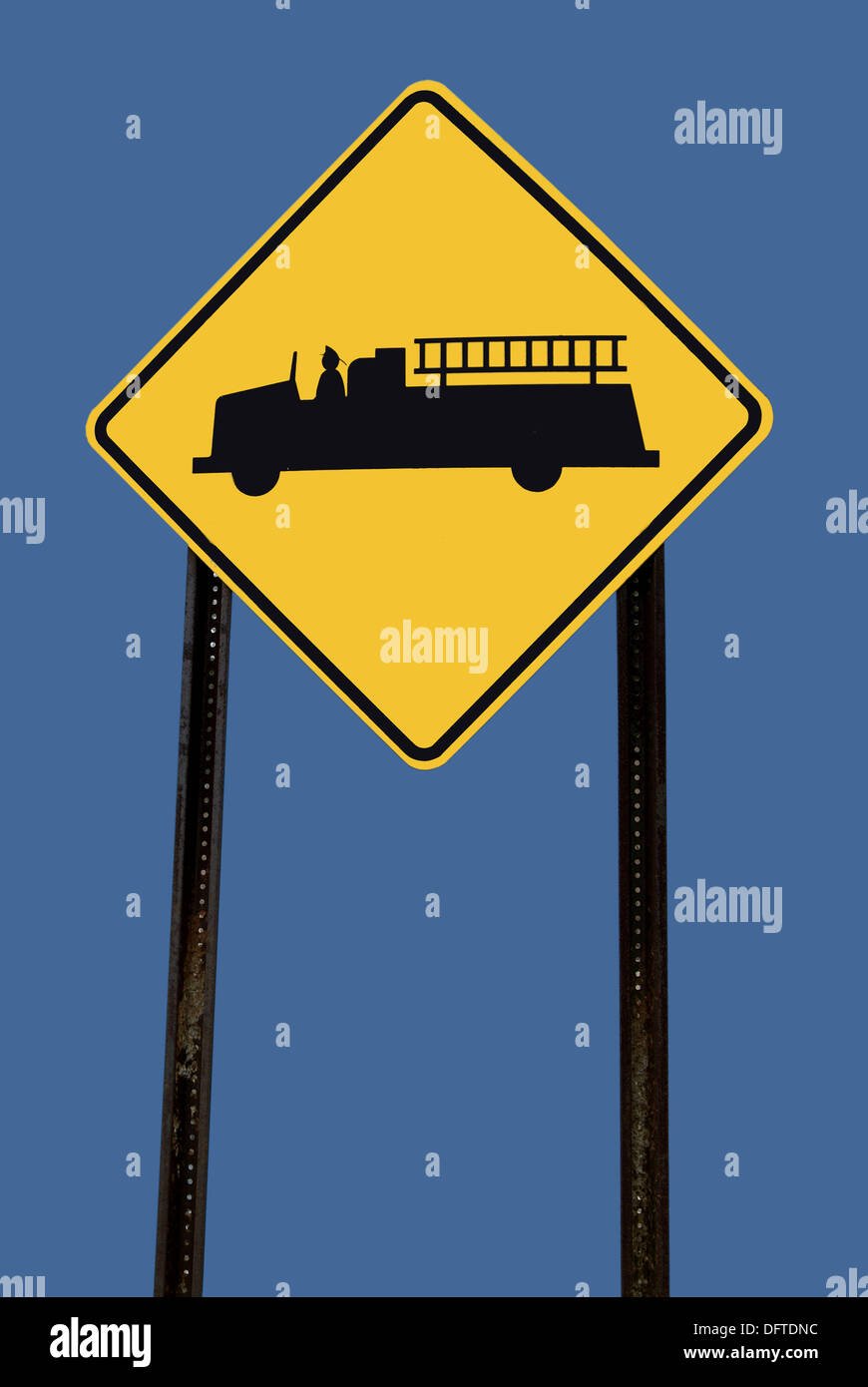 Fire station warning traffic sign hi-res stock photography and images ...