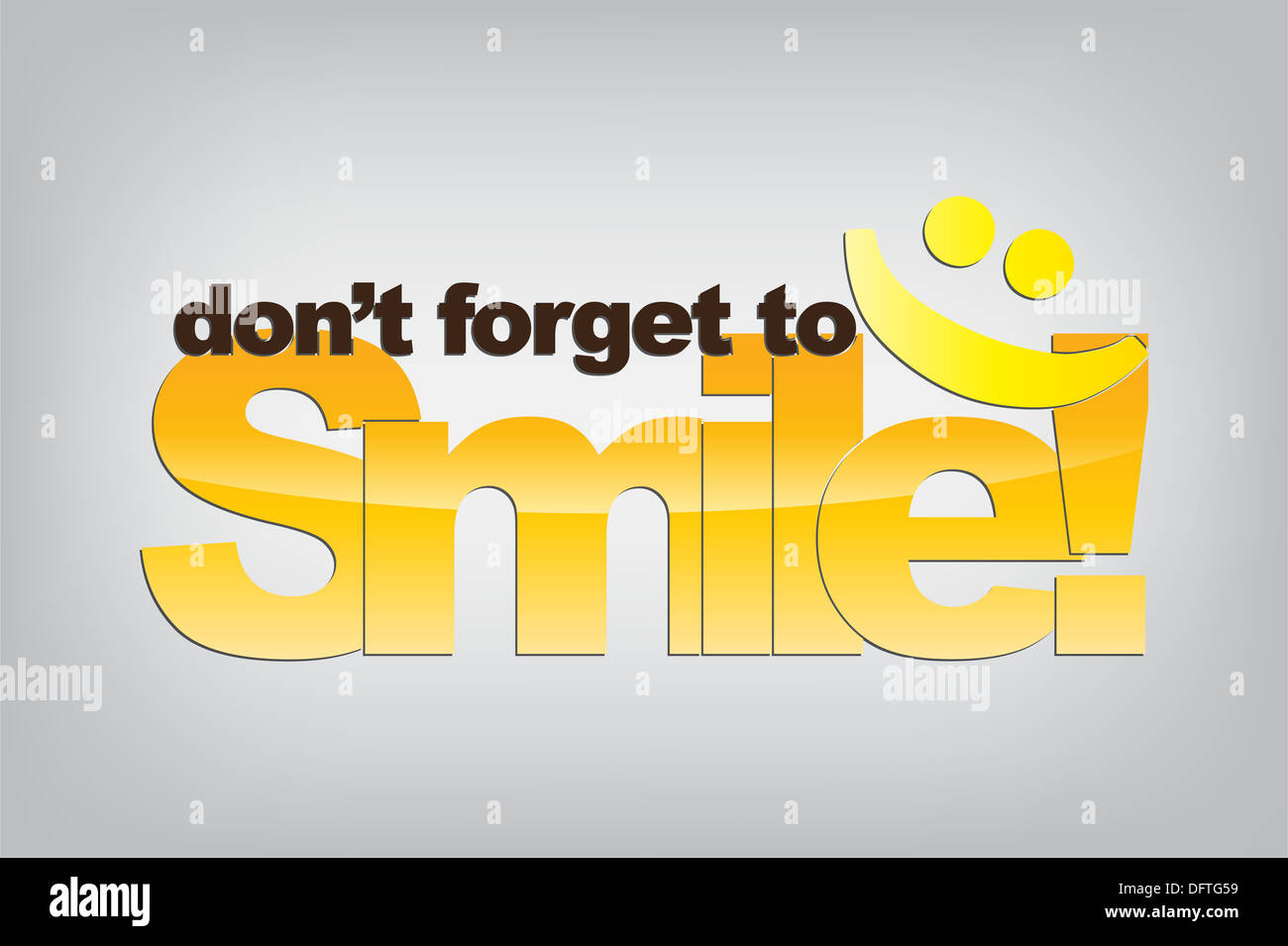 Don't forget to smile. Smile Emoticon. Motivational background Stock ...