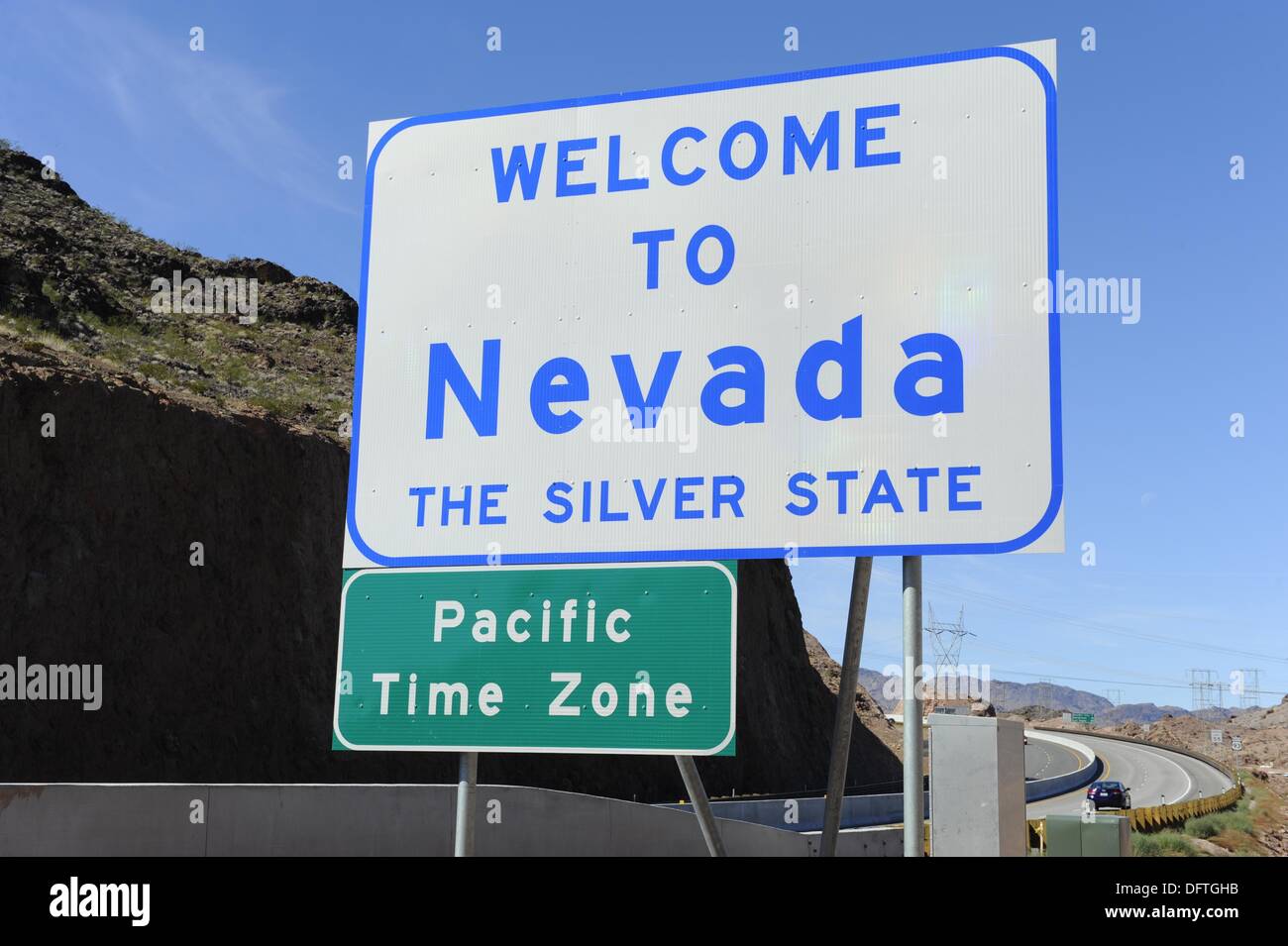 Nevada state line hoover dam hi-res stock photography and images - Alamy