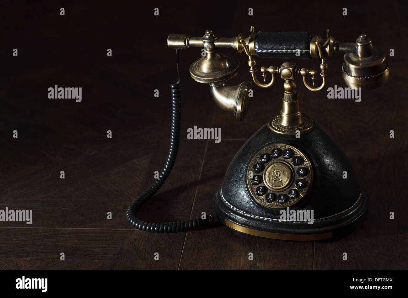 Old vintage rotary phone Stock Photo - Alamy