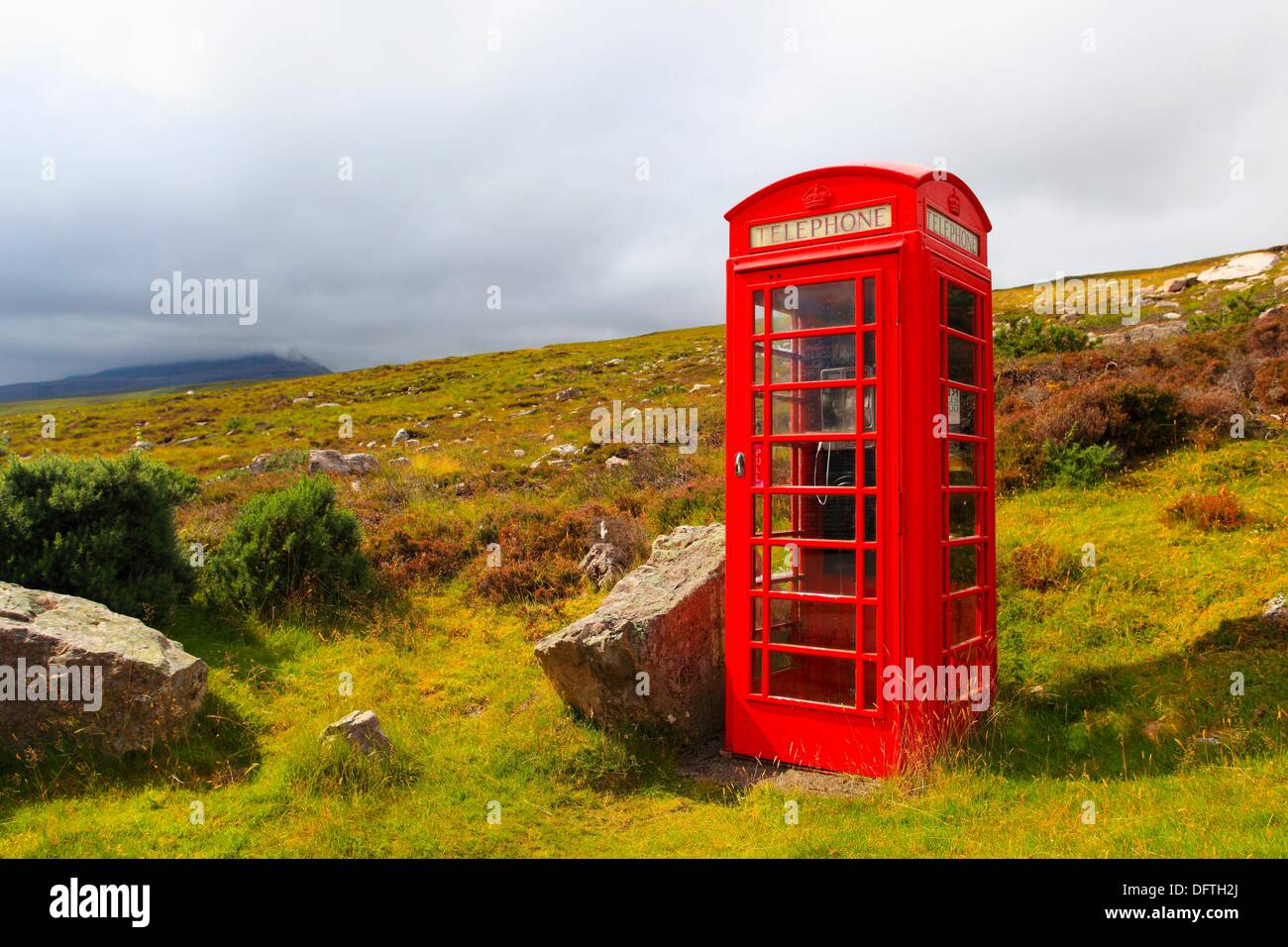 Phone booth scottish highlands hi-res stock photography and images - Alamy