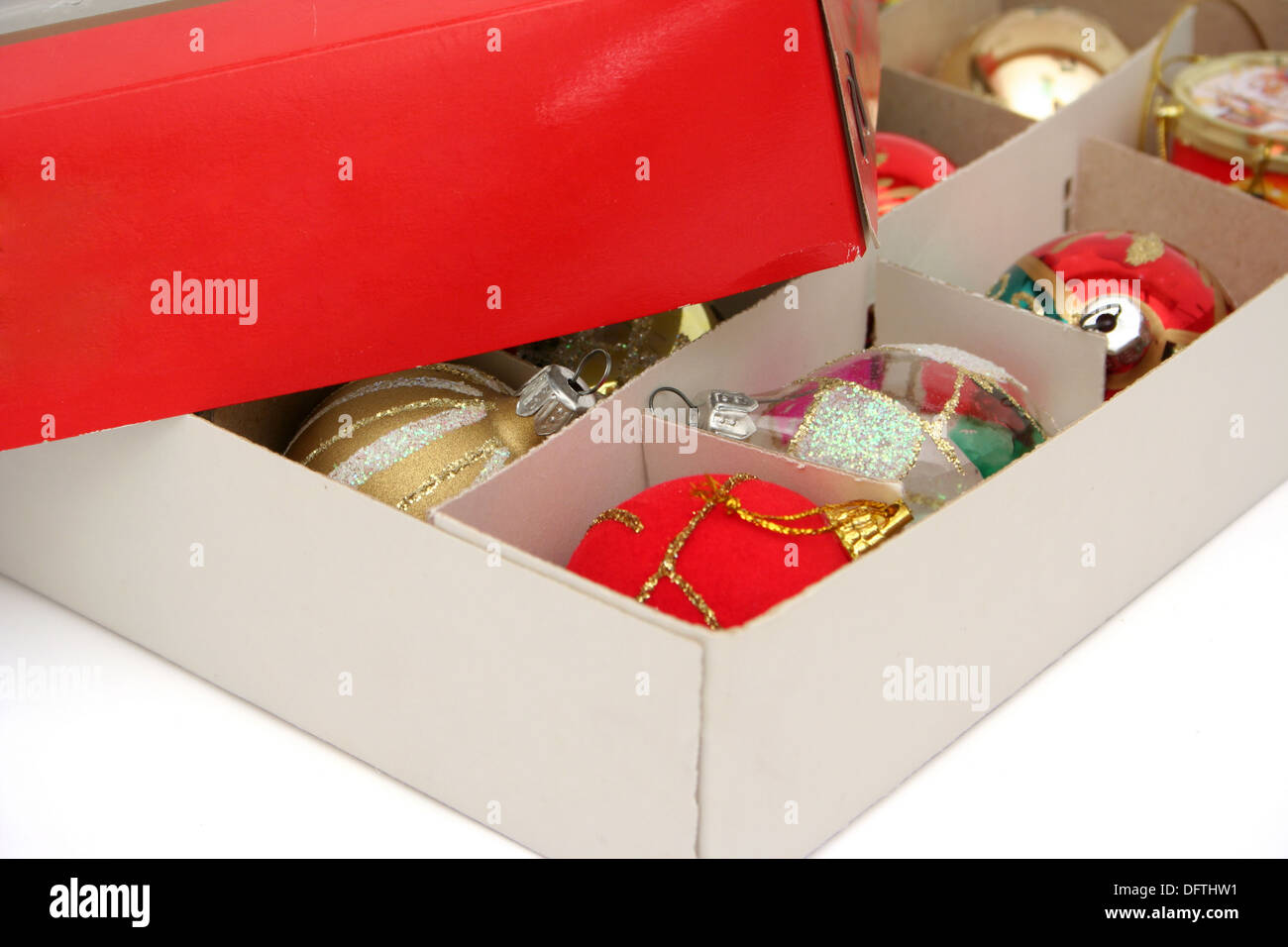 Round box open red hi-res stock photography and images - Alamy