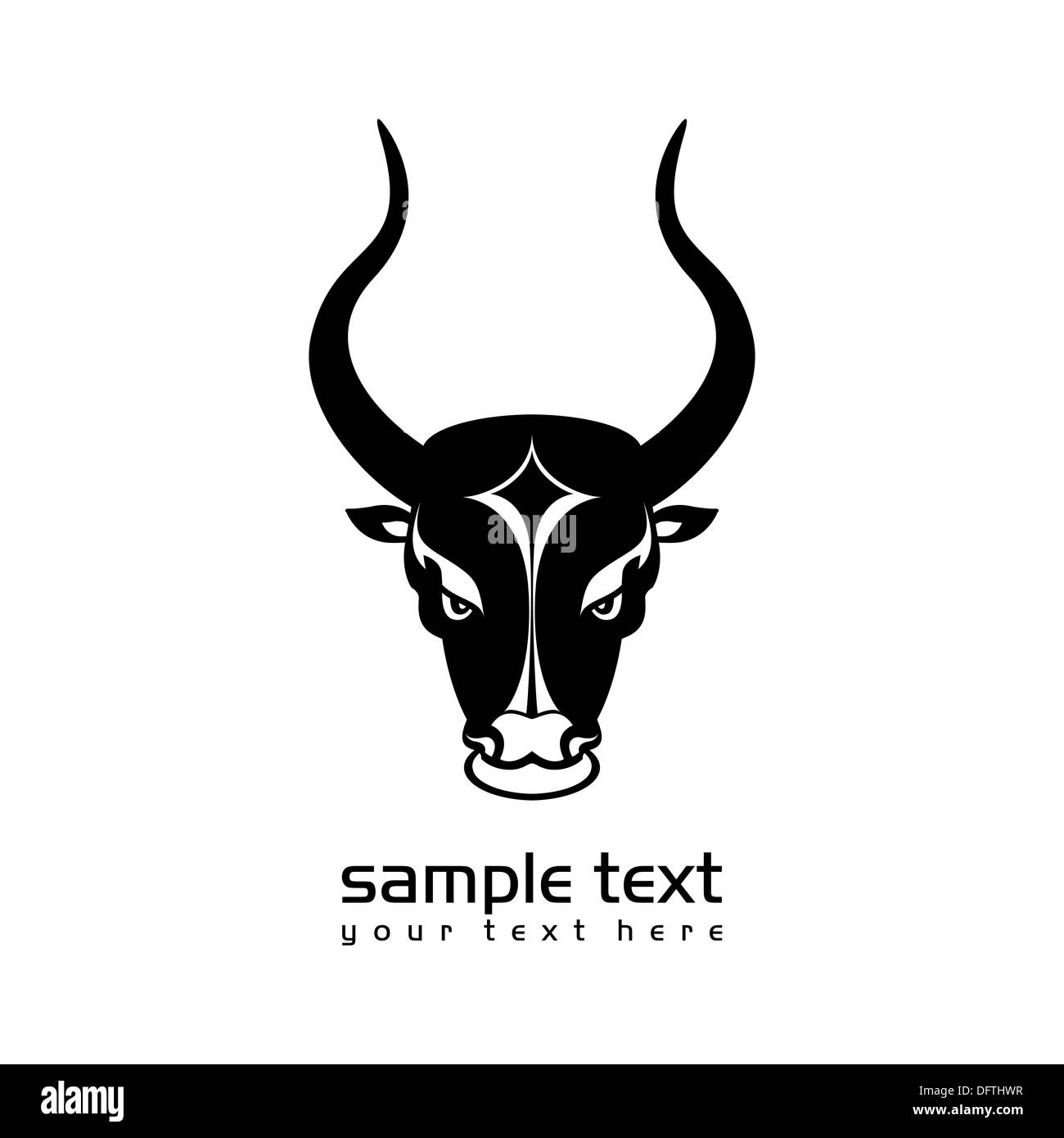 Bull head Black and White Stock Photos & Images - Alamy