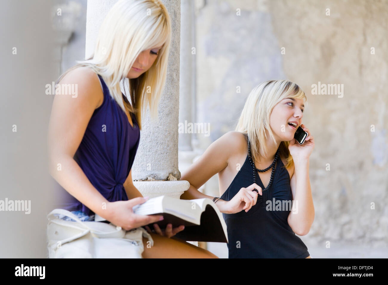 Girl calling another girl hi-res stock photography and images - Alamy