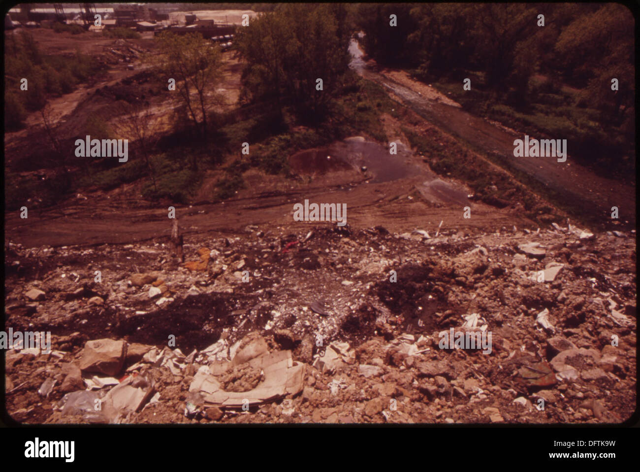 The Warner Road Landfill, located along Mill Creek, is shown in ...
