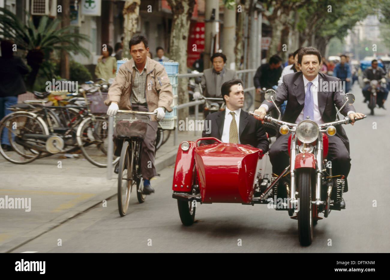 Man riding motorcycle sidecar in hi-res stock photography and images ...