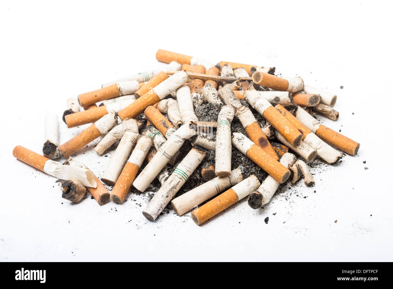 Pile of cigarette butts/stubs Stock Photo - Alamy