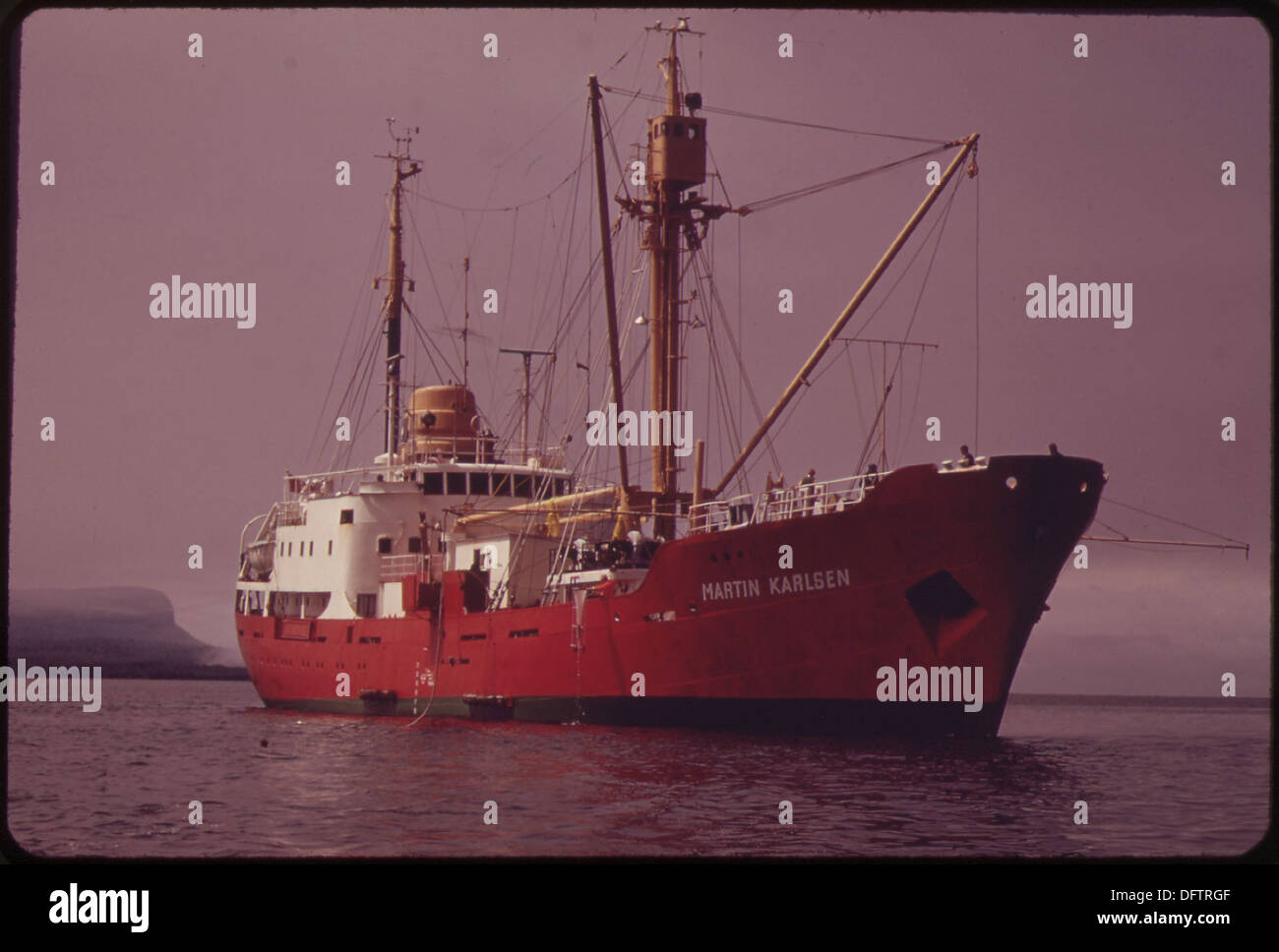 The Martin Karlsen, a Canadian ship, functions as a floating laboratory ...
