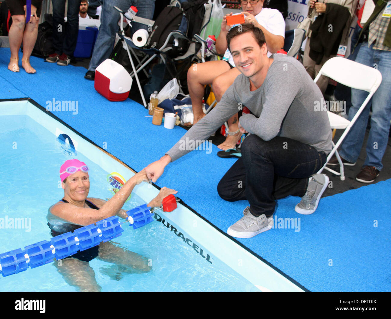 New York, New York, USA. 8th Oct, 2013. Olympic gold medal winner RYAN ...
