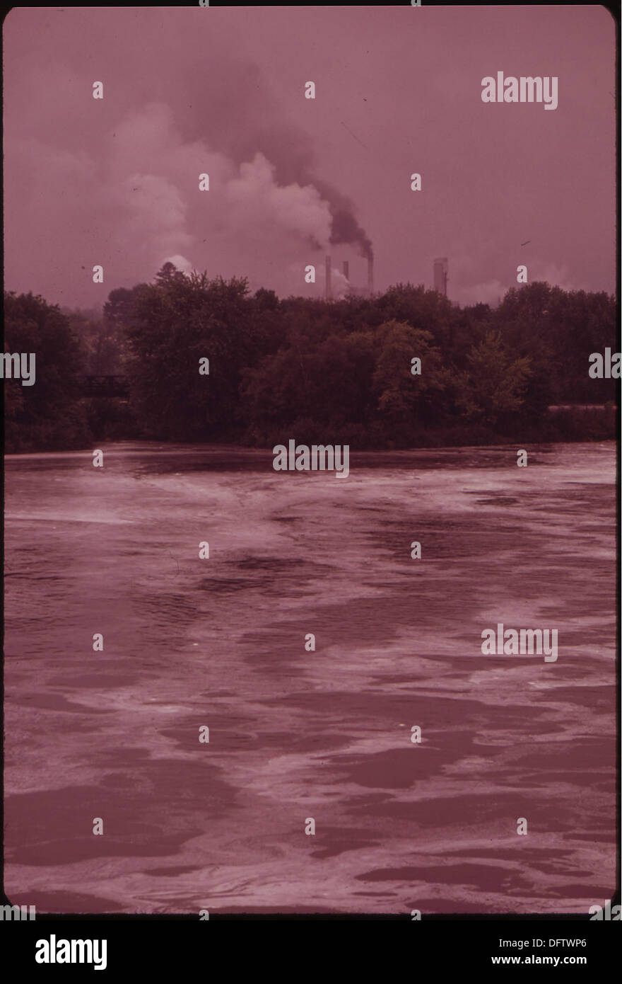 VIEW OF THE ANDROSCOGGIN RIVER FROM THE BRIDGE AT JAY INTERNATIONAL ...