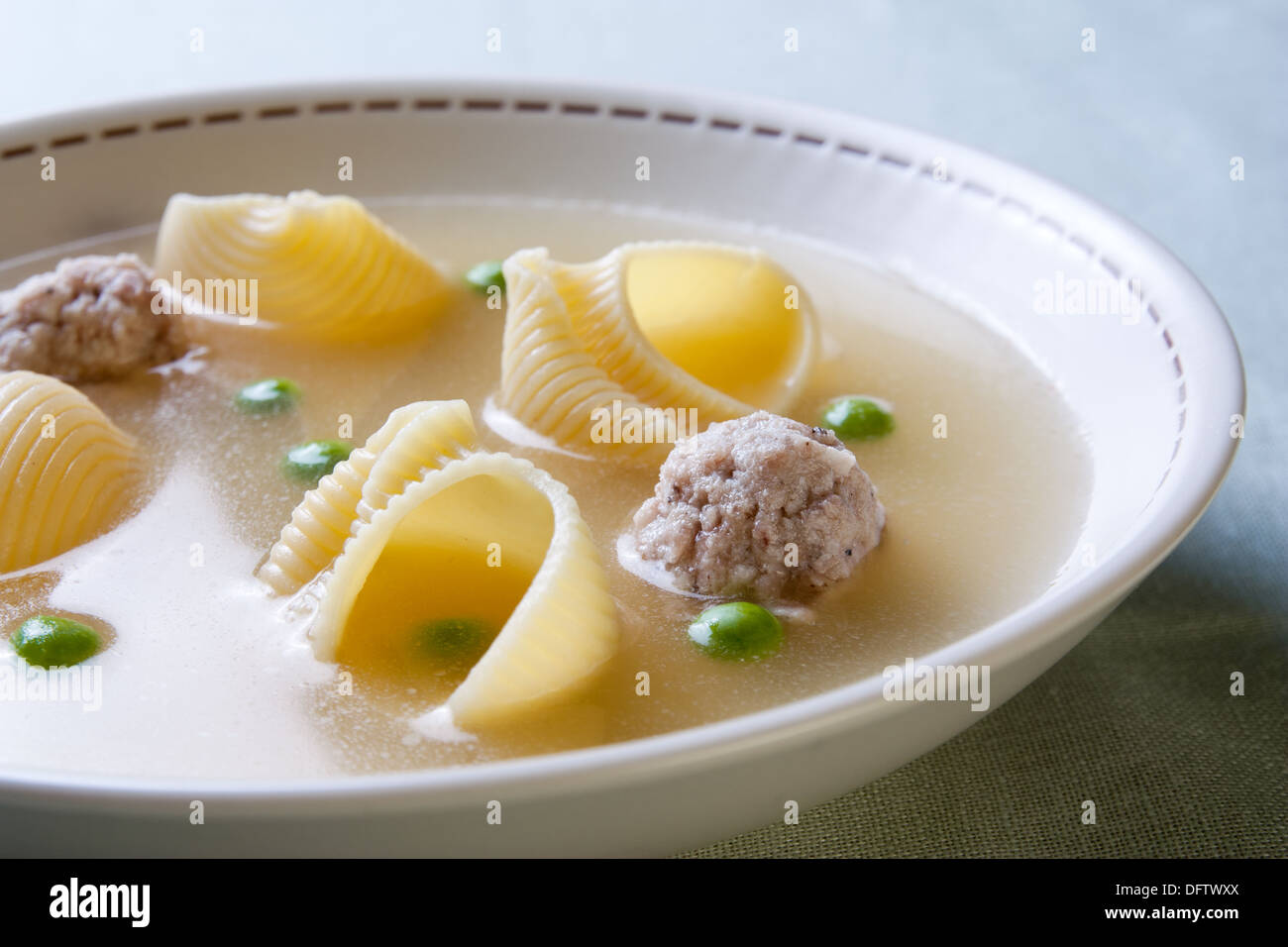 Traditional catalan meat and pasta soup Stock Photo - Alamy
