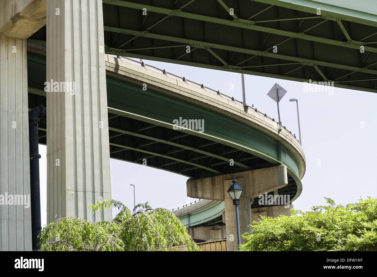 Exit road ramp bridge hi-res stock photography and images - Alamy