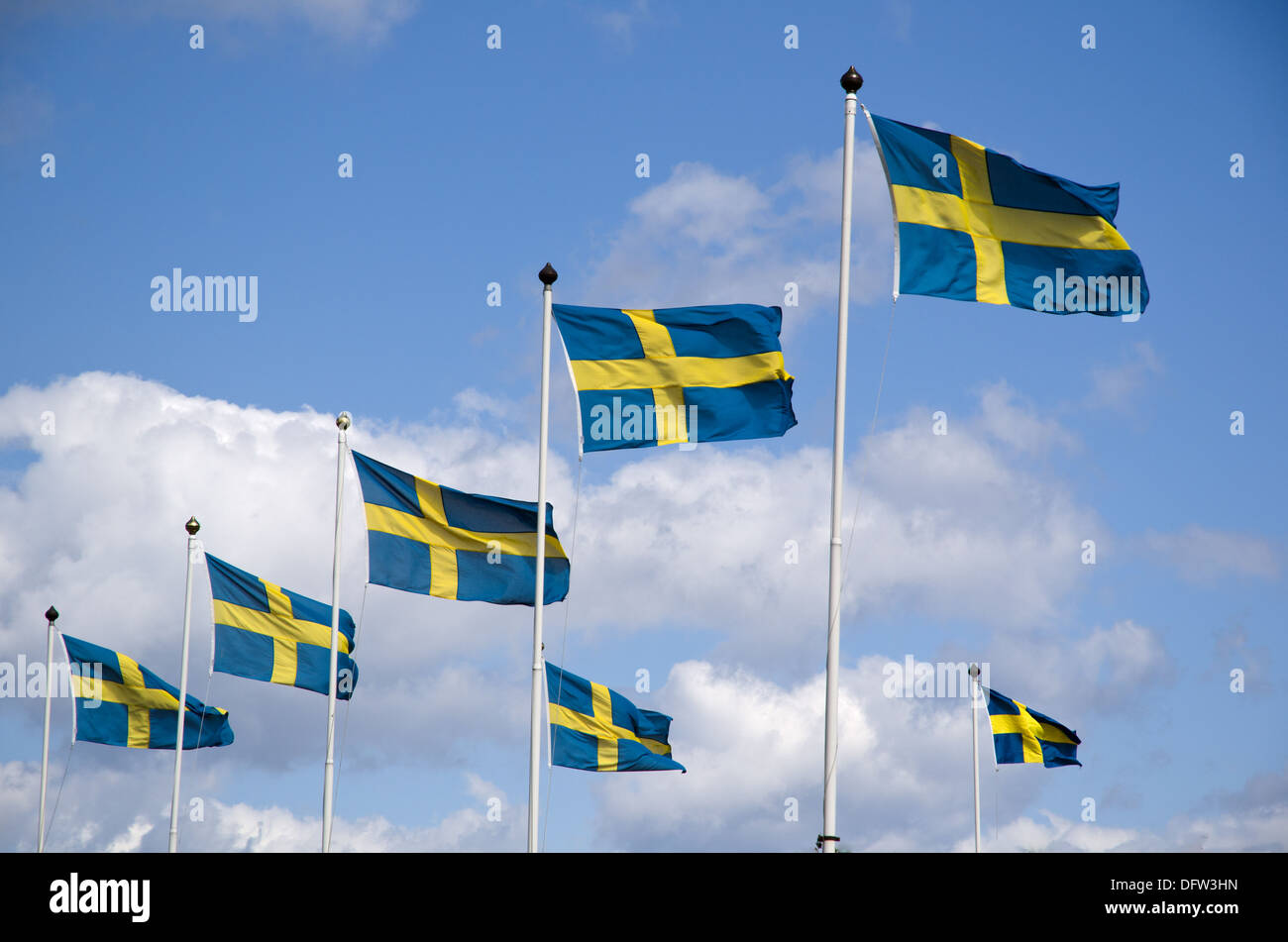 Swedish national flags hi-res stock photography and images - Alamy