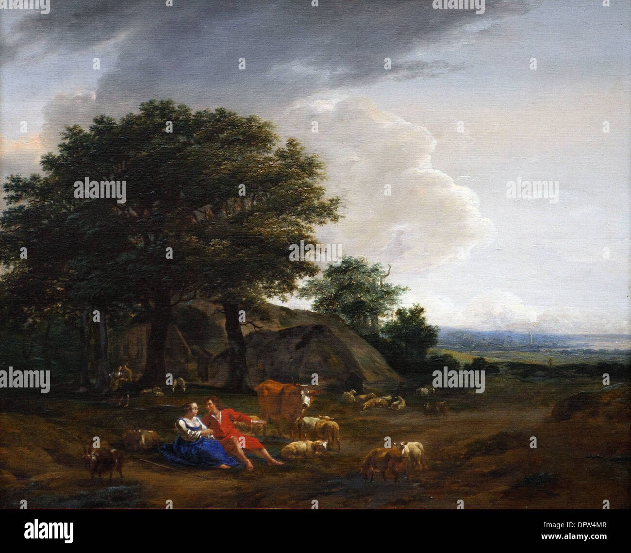 Nicolaes Pietersz BERCHEM - Landscape with herdsmen - 1646 - Museum of ...