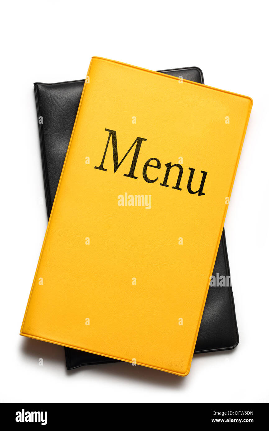 Restaurant menu on white Cut Out Stock Images & Pictures - Alamy
