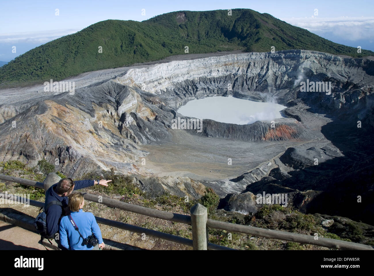 Crater lake, volcano Poas. Poas National Park. Central Valley. Costa ...