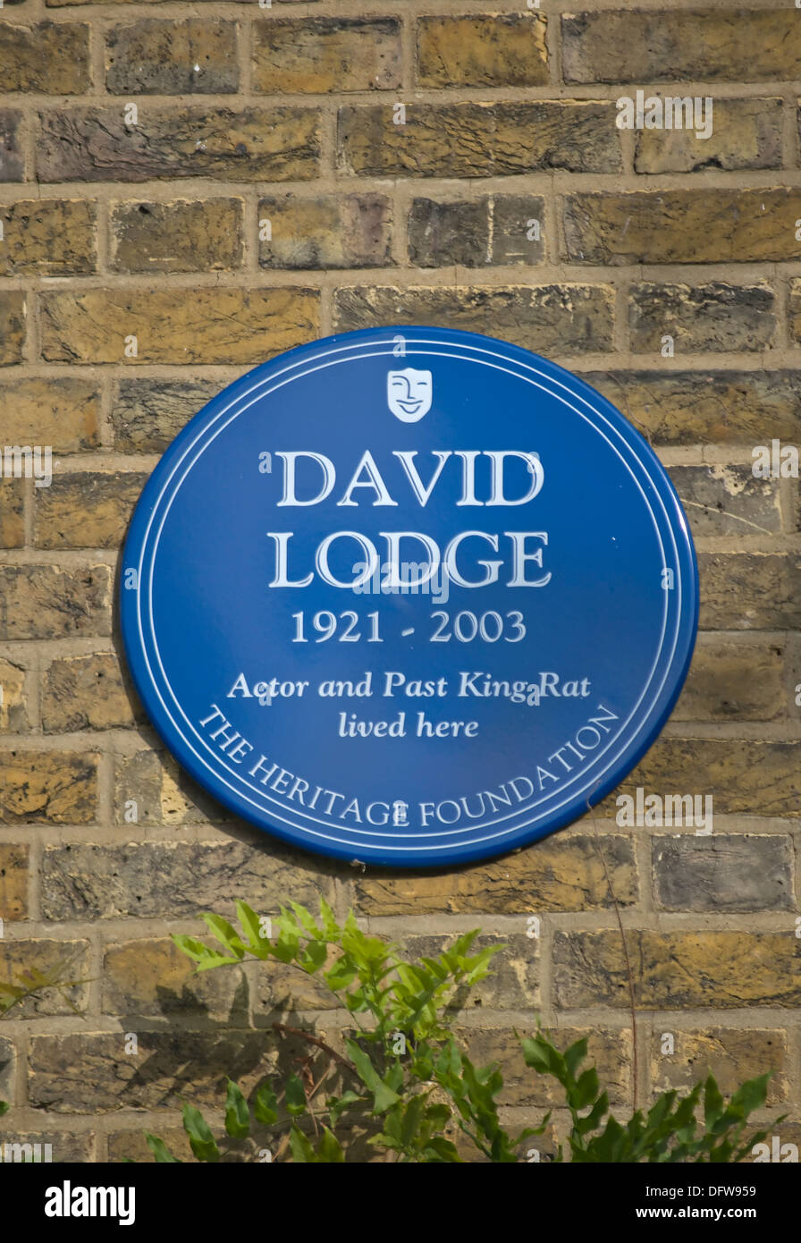 heritage foundation blue plaque marking a home of actor david lodge ...