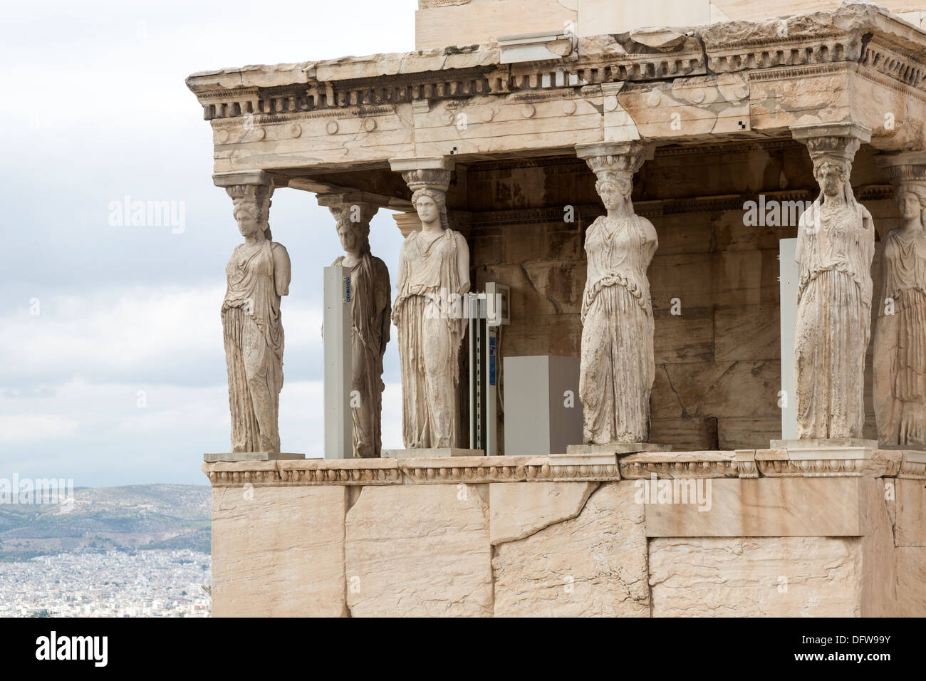The Caryatid Porch of the Erechtheion, Athens, Greece, 421–407 BC Stock ...