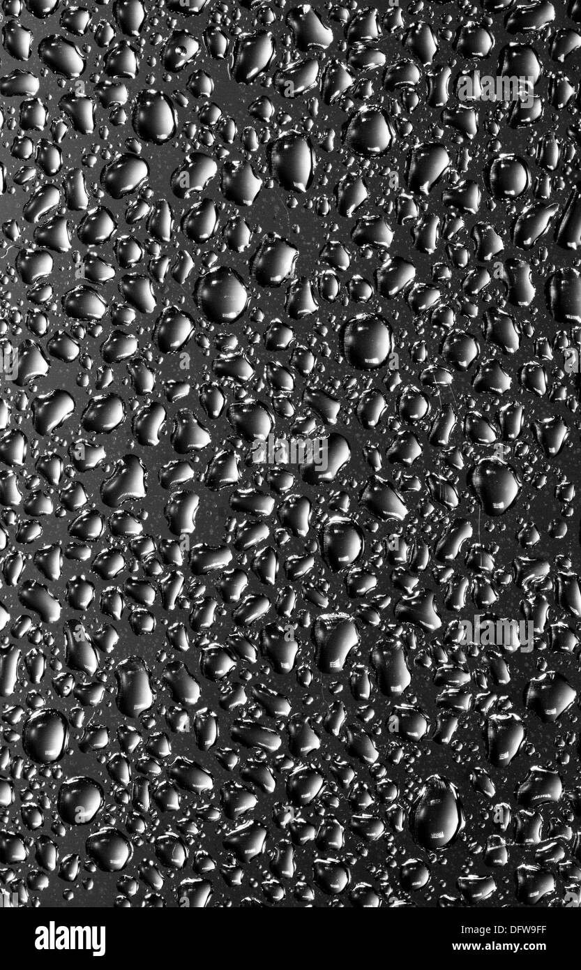 Water droplets on metal surface Stock Photo - Alamy