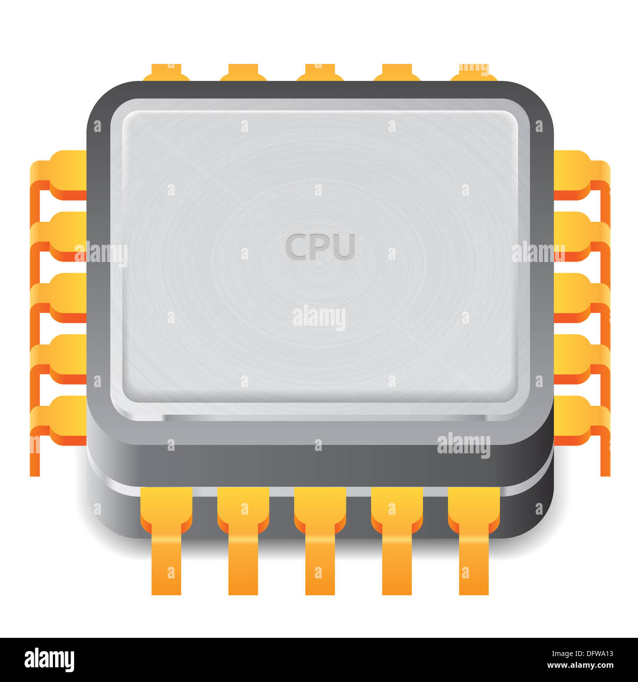 Icon for microprocessor. White background Stock Photo - Alamy