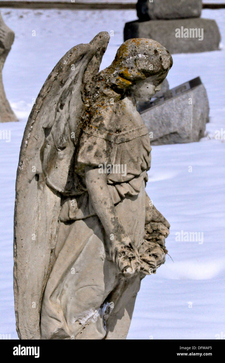 Marble Statues in a Cemetery Stock Photo - Alamy