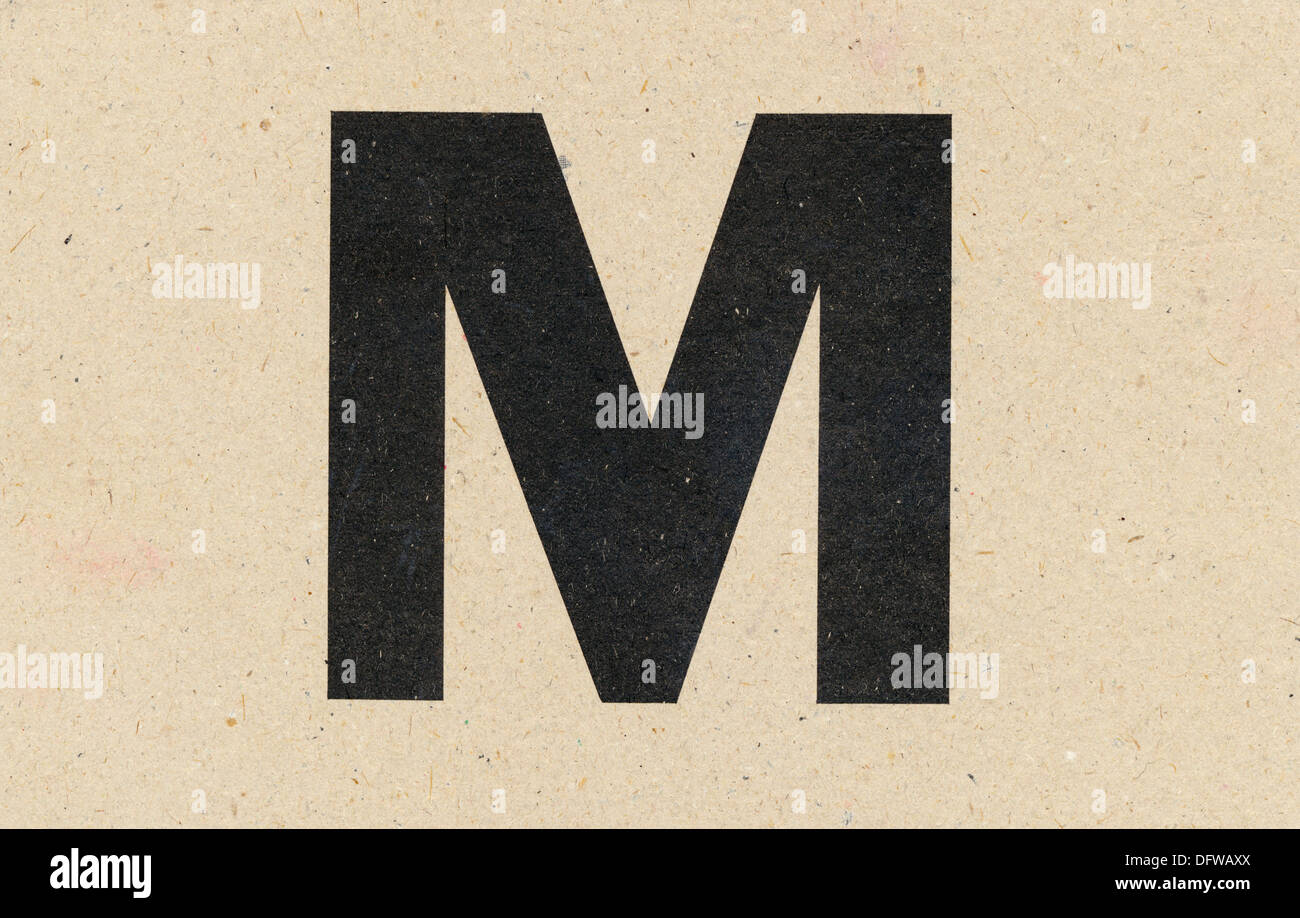 alphabet sign on paperboard Stock Photo - Alamy