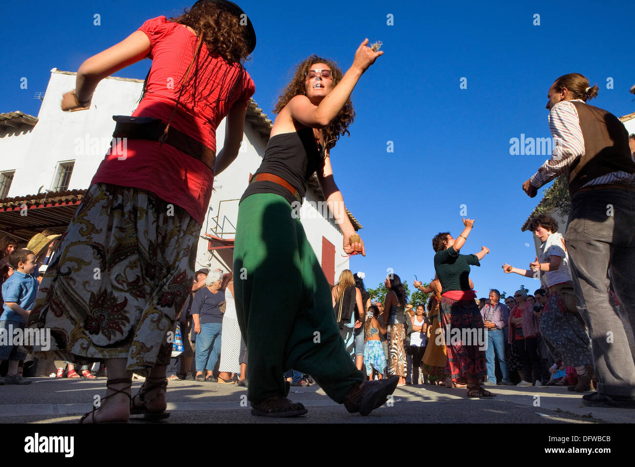 Pilgrims dancing.Annual gipsy pilgrimage at Les Saintes Maries de la ...