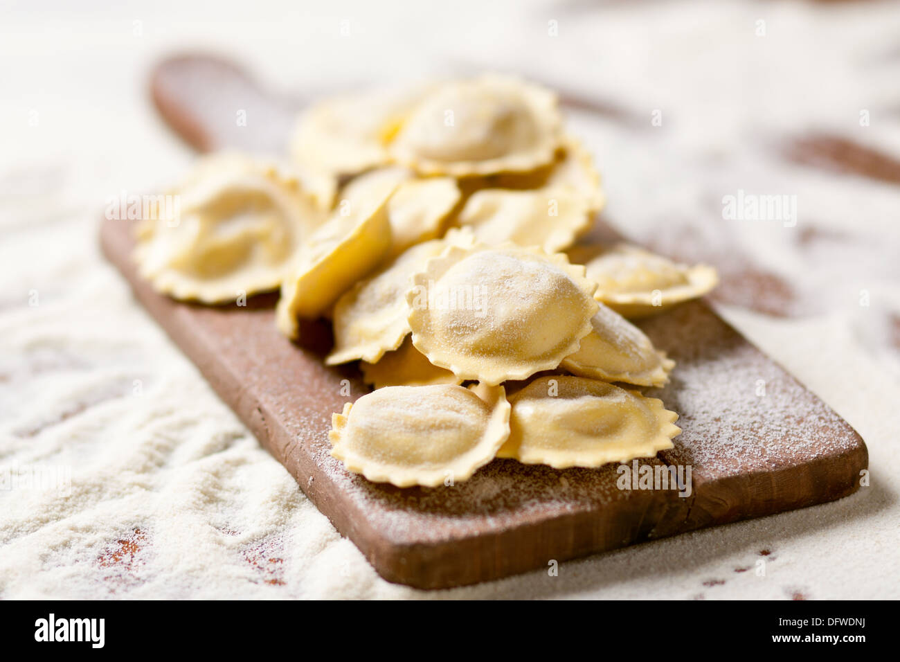 Ravioli stuffed with meat hi-res stock photography and images - Alamy