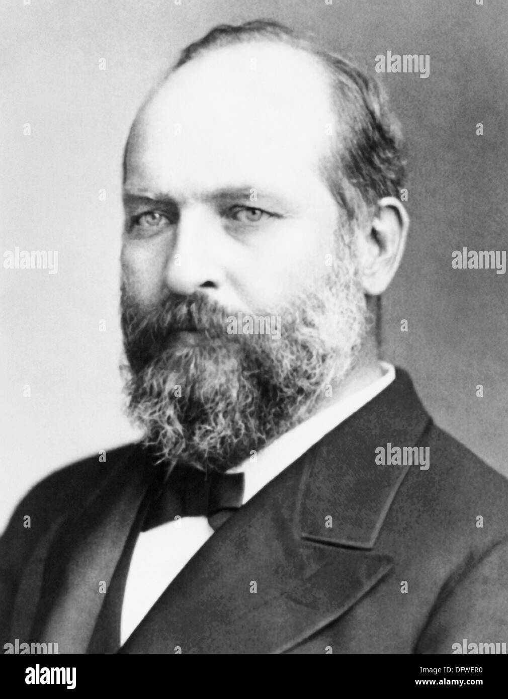 Vintage portrait photo of James A Garfield Stock Photo - Alamy
